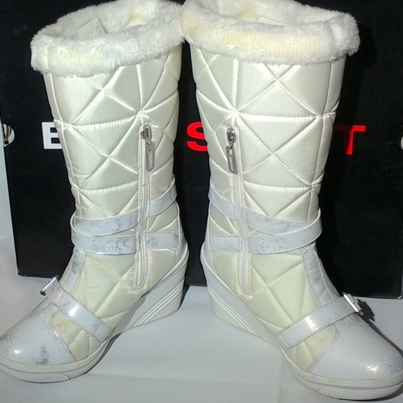 bebe | Shoes | Bebe Sport Bon Ton Snow Bunny Boots In White Size 8 ...